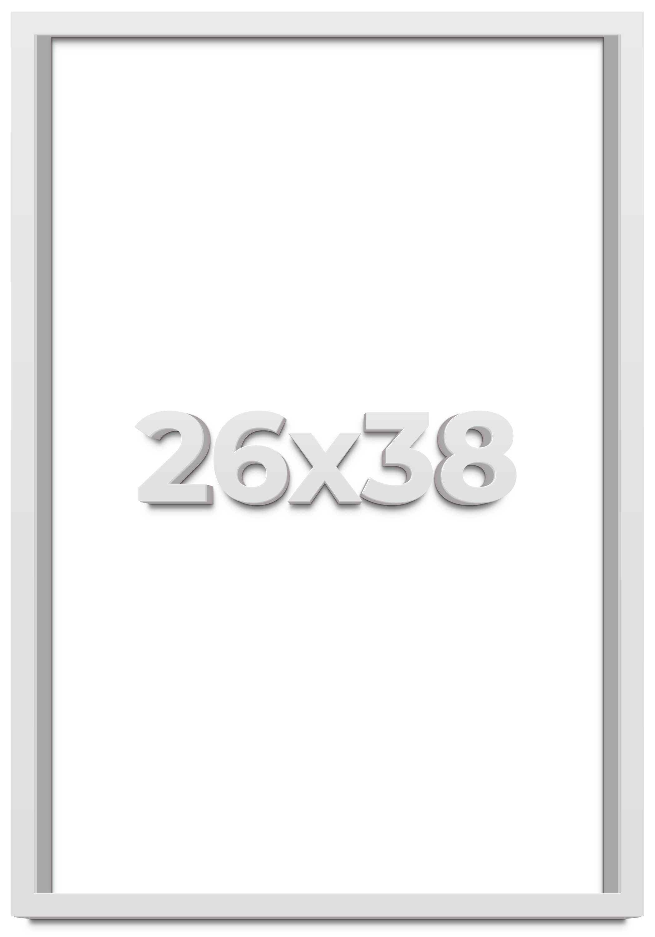 26x38 Shadow Box High Gloss White Display Frame | 1.625 Inches Deep | 1 ...