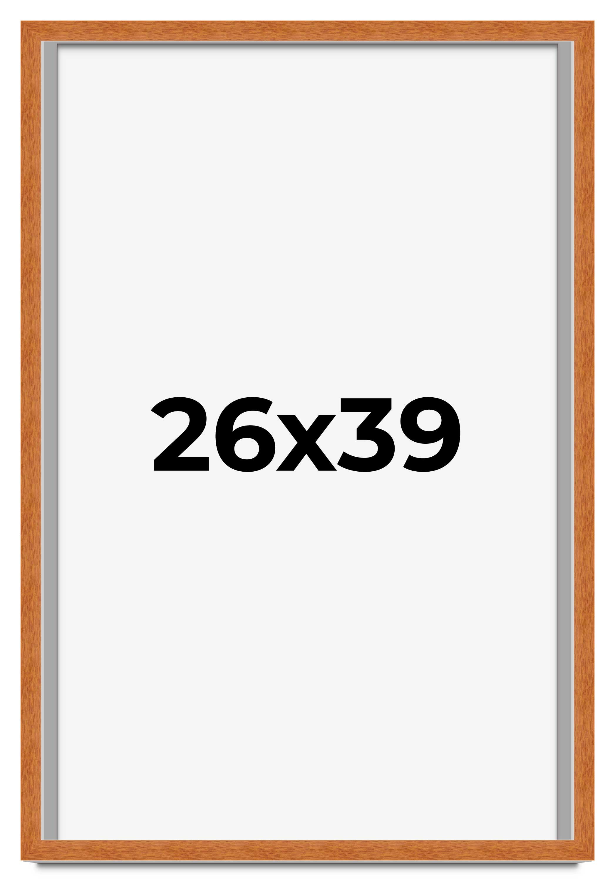 26x39 Shadow Box Frame Brown | 0.875 Inches Deep Real Wood Contemporary ...