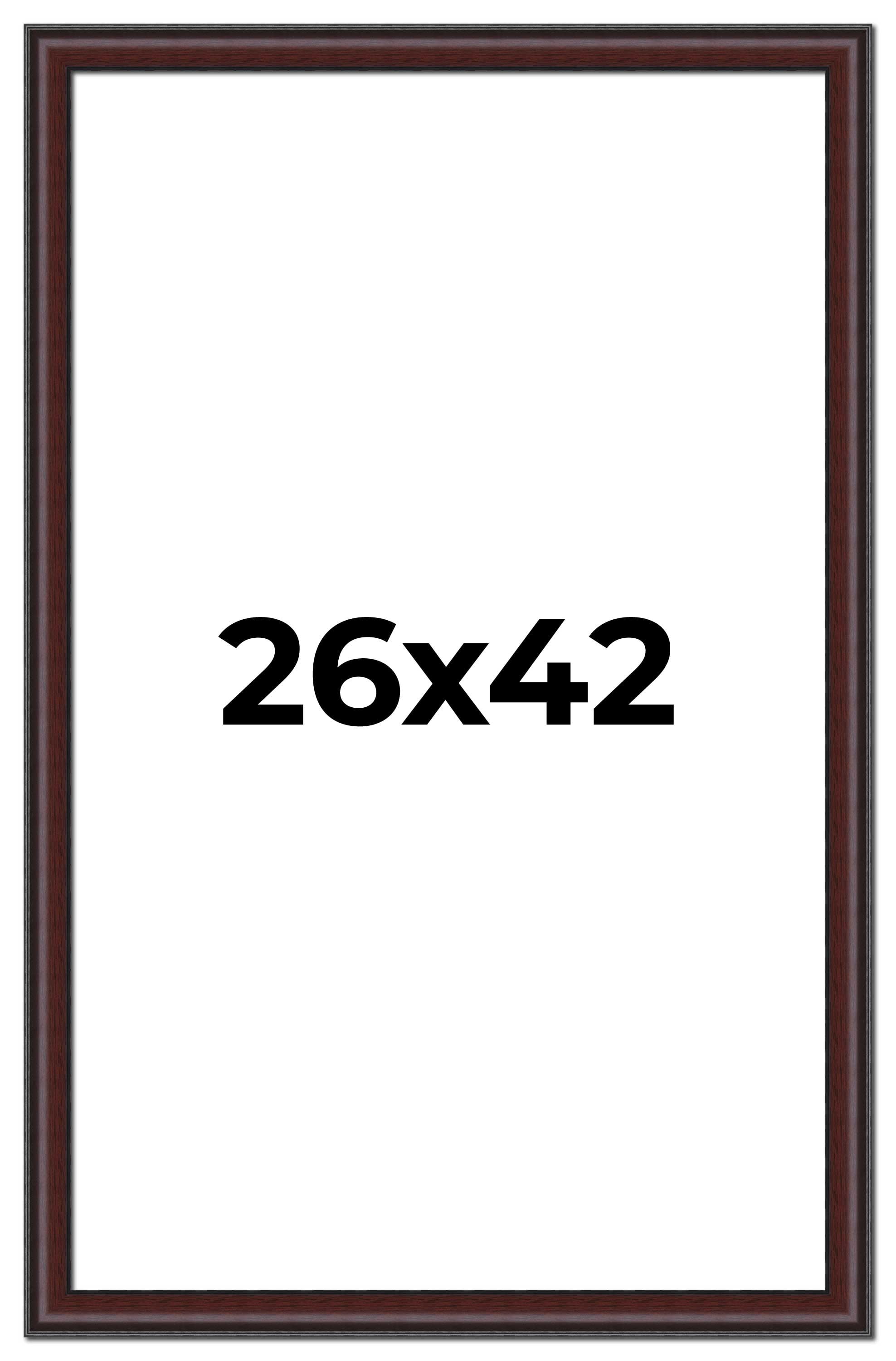 26x42 Frame Brown Round Mahogany Solid Wood Picture Frame | 1.625 Inch ...