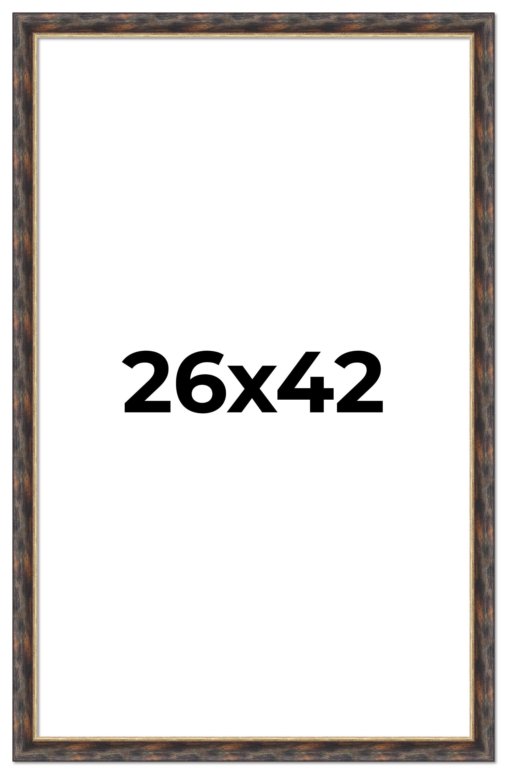 26x42 Frame Gold Real Wood Picture Frame Width 1.5 inches | Interior ...