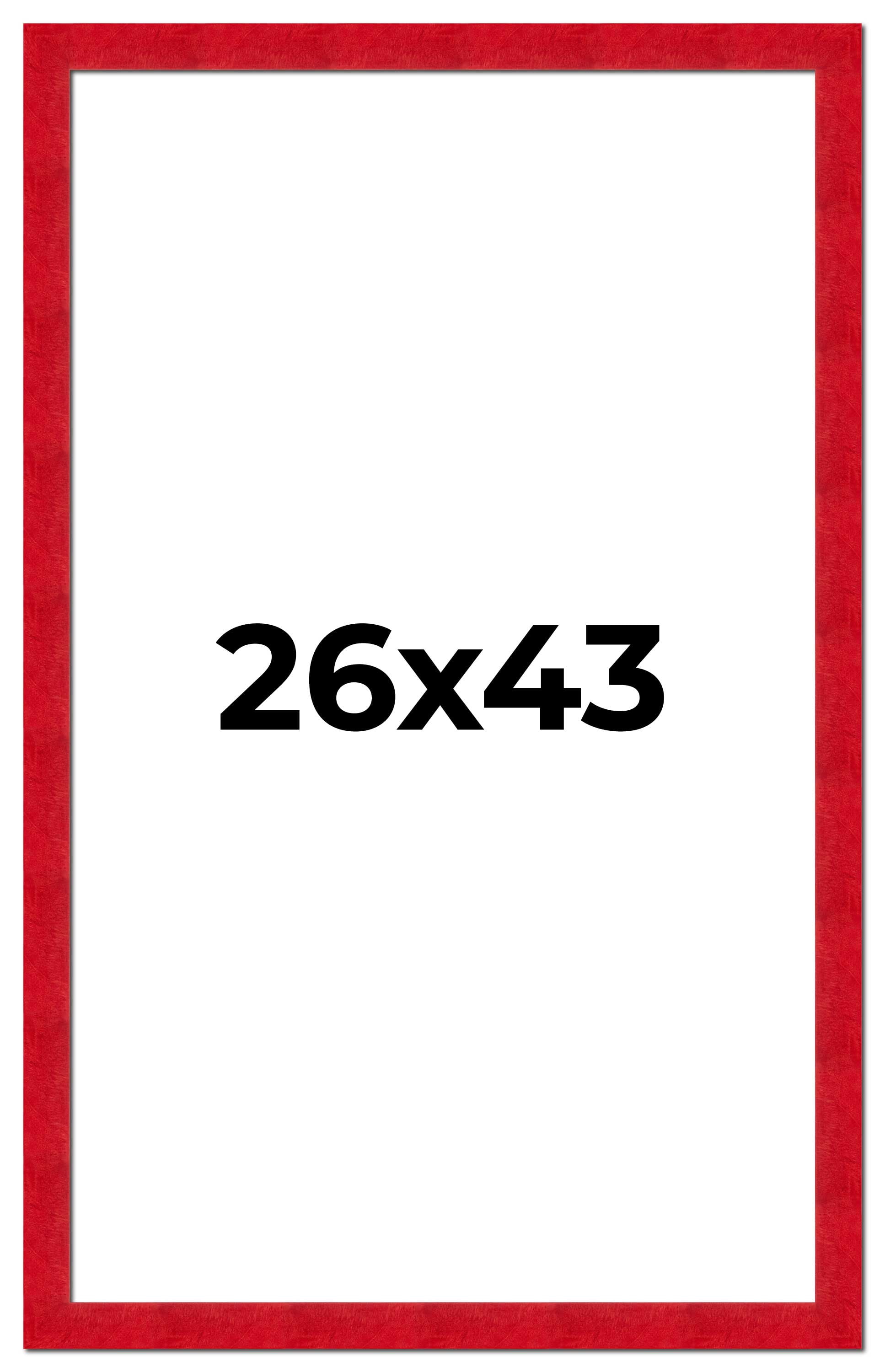 26x43 Frame Red Burl Solid Wood Picture Frame Width 1.75 Inches ...