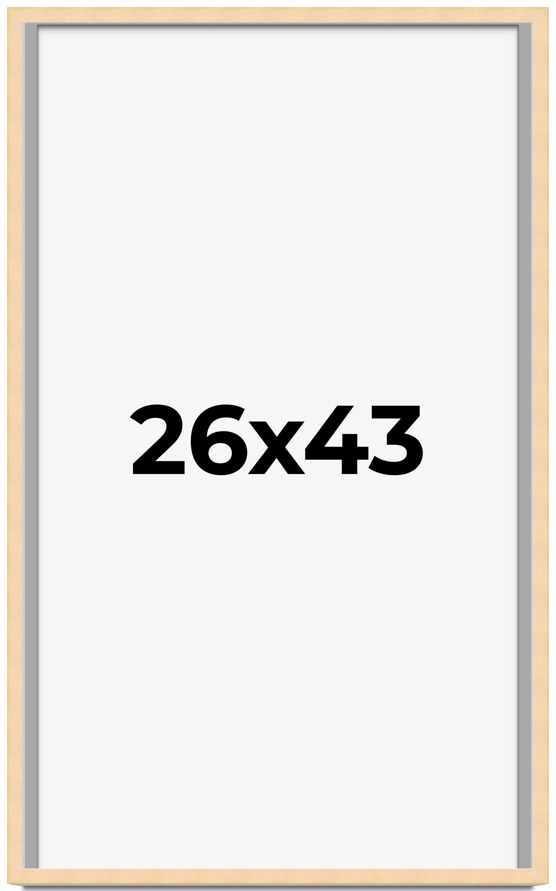 26x43 Shadow Box Frame Brown | 0.875 Inches Deep Real Wood Contemporary ...