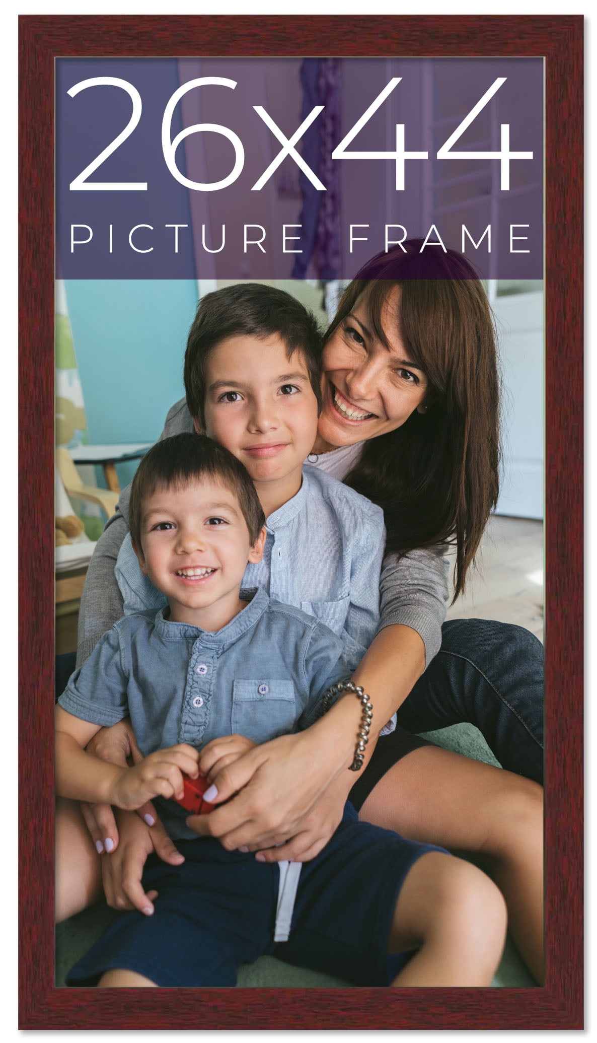 26x44 Frame Brown Solid Wood Picture Frame Width 0.75 Inches | Interior ...