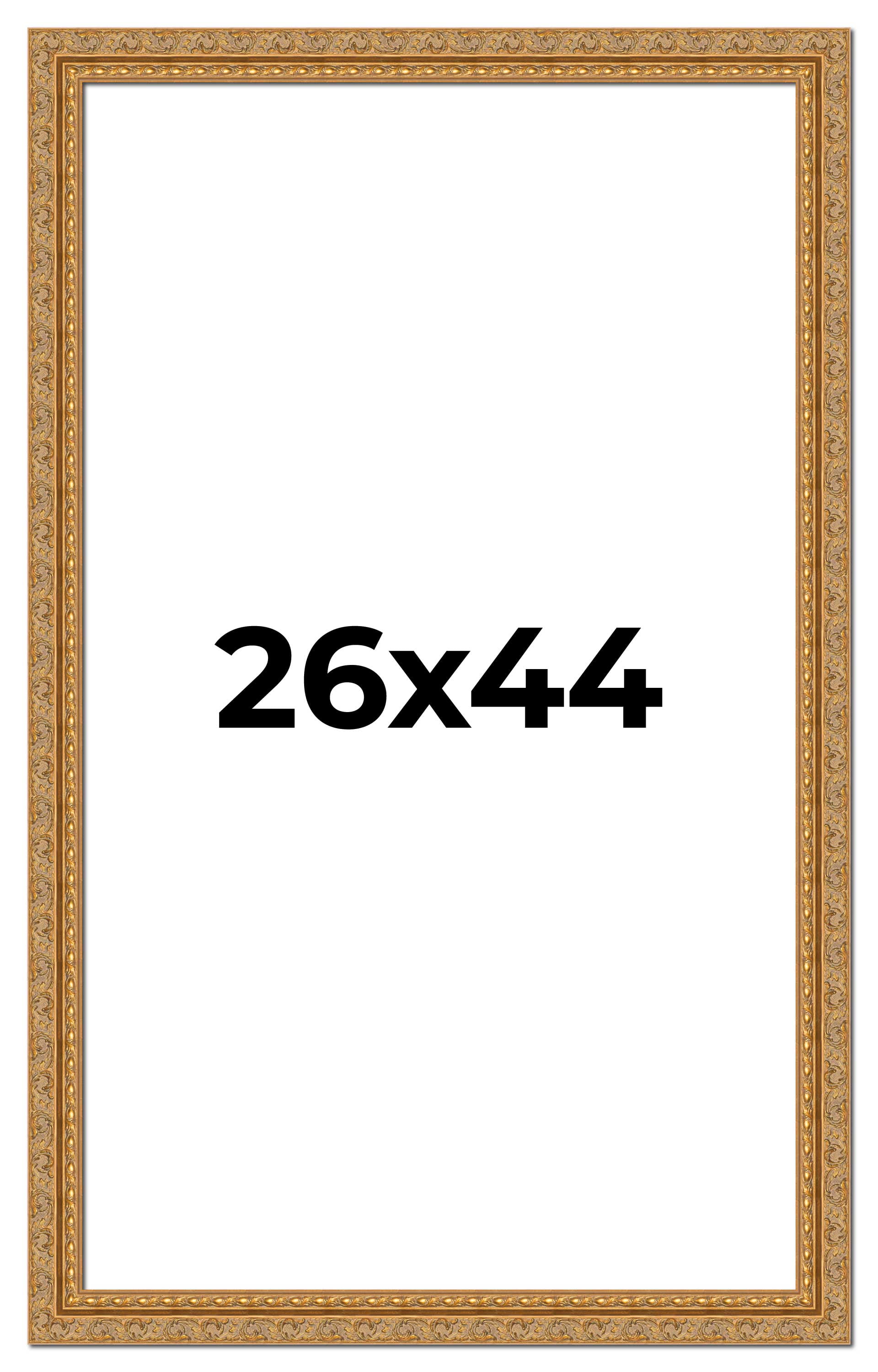 26x44 Frame Gold Ornate Solid Wood Picture Frame | 2 Inch Moulding ...