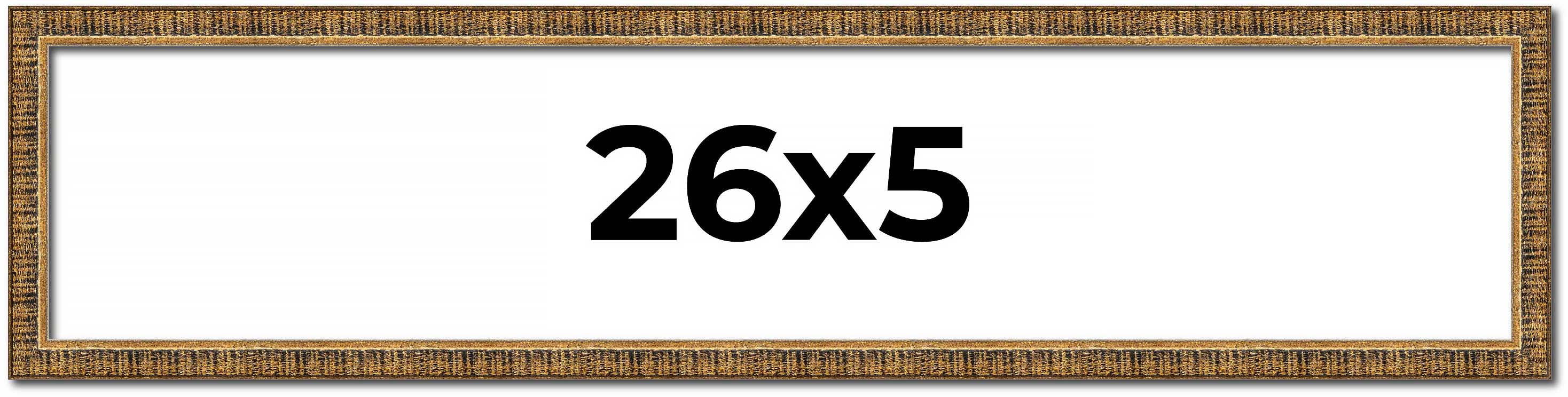 26x5 Frame Gold Solid Wood Picture Frame - Complete Modern Photo Frame ...