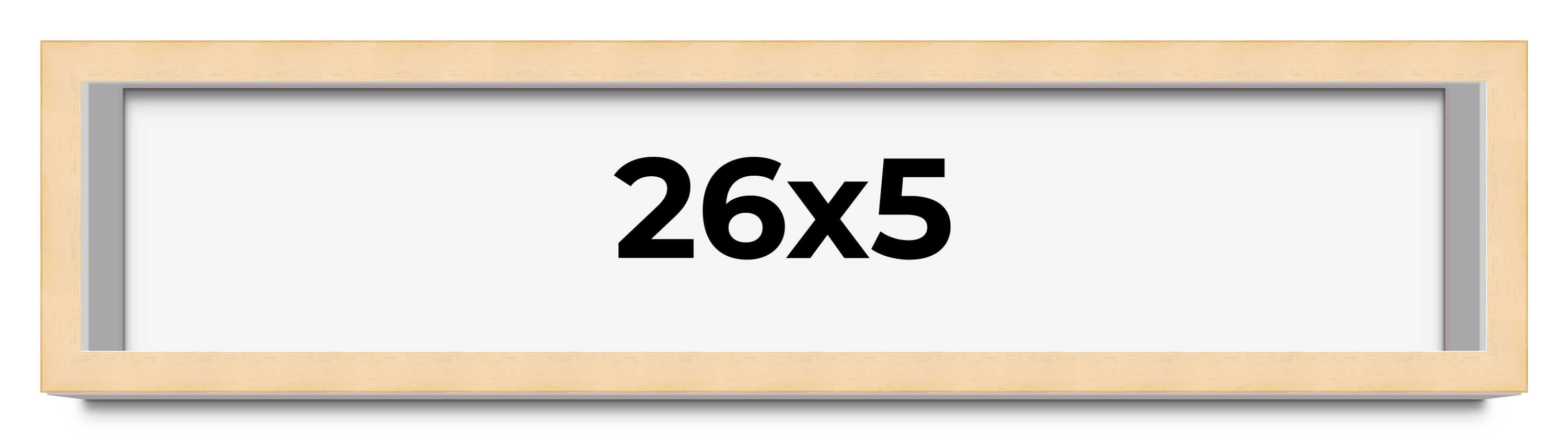 26x5 Frame Natural Wood Picture Frame | 0.75 Inch Moulding Width | with ...