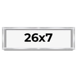 26x7 Frame Silver Whitewashed Wood Grain Solid Wood Shadow Box | 0.75 ...