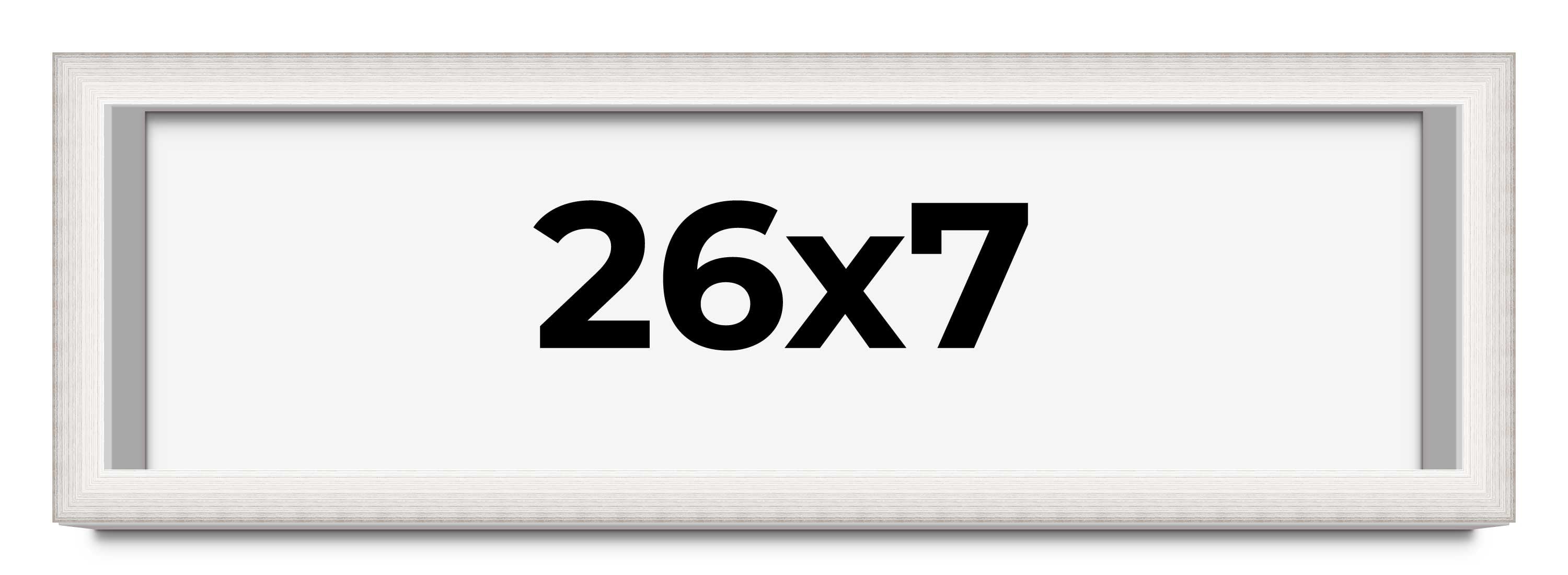 26x7 Shadow Box Silver Brushed Striped Display Frame | 1.625 Inches ...