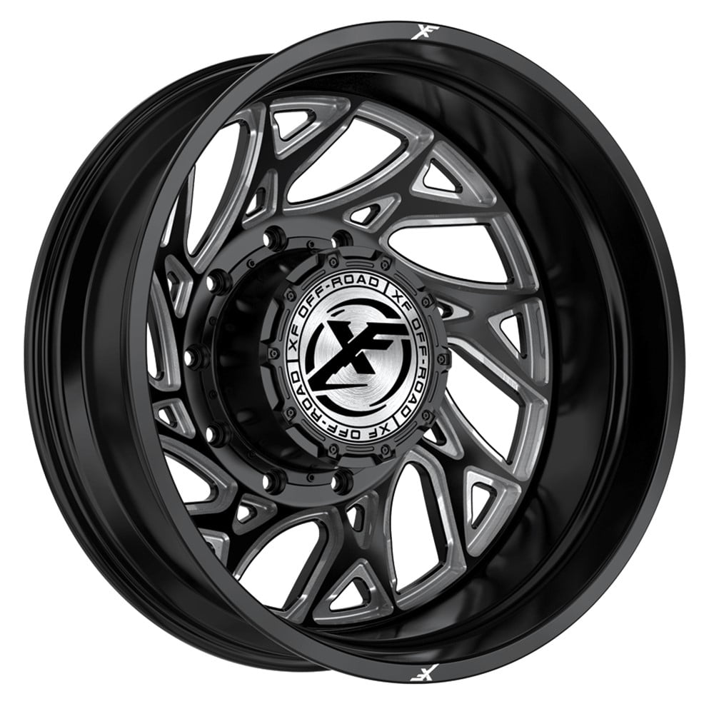 26x8.25 XF Off-Road XF-229 Gloss Black Milled DUALLY OUTER Wheel 10x225 ...
