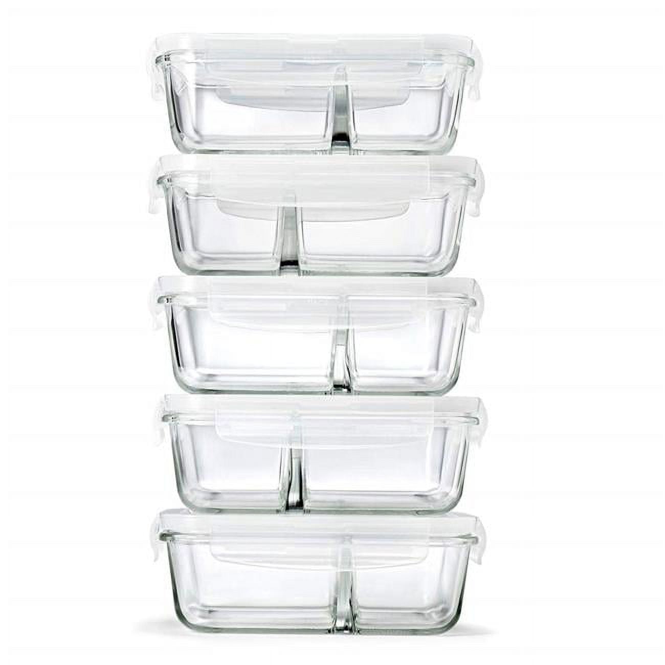 27.05 oz Dual Chamber Divided Glass Containers, Set of 5 - Walmart.com