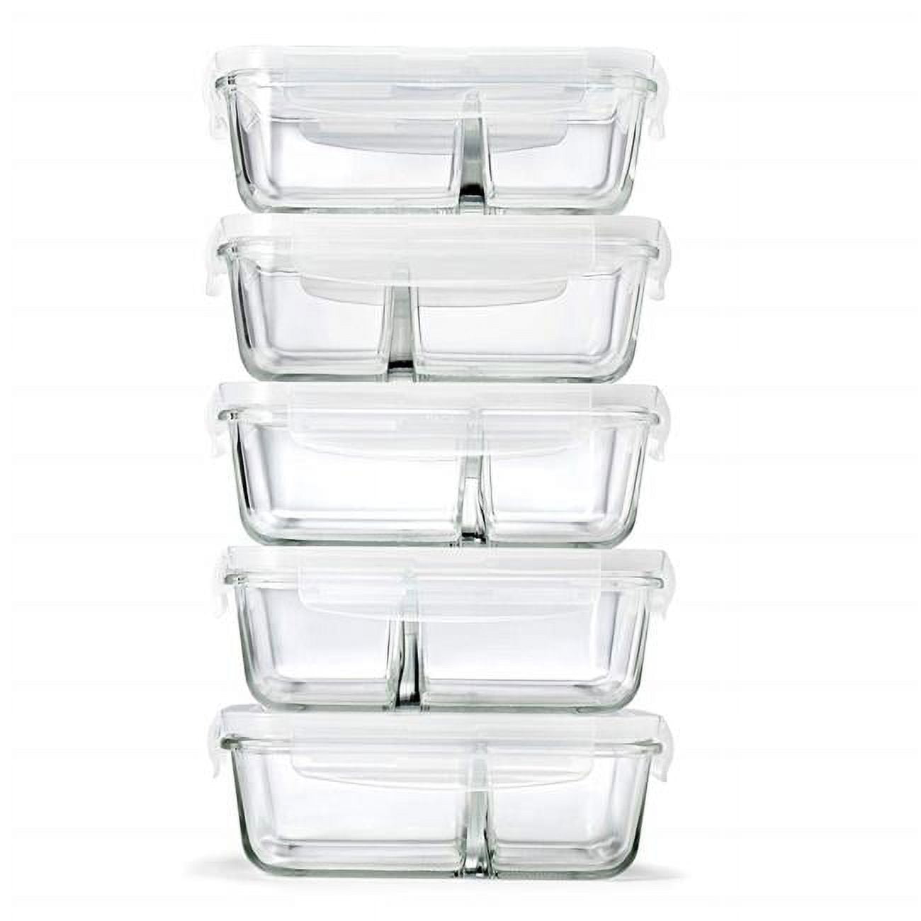 27.05 oz Dual Chamber Divided Glass Containers, Set of 5 - Walmart.com