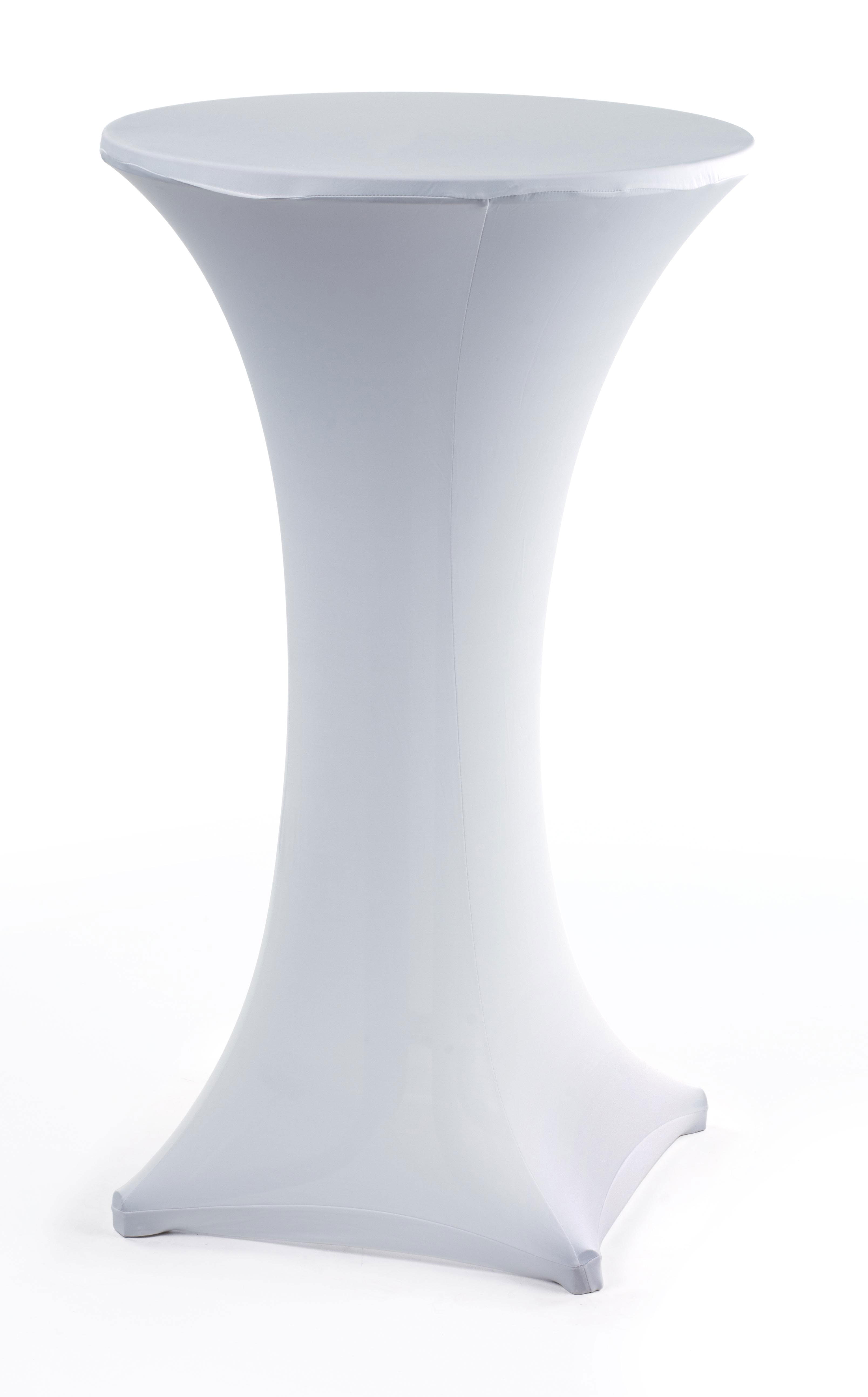 27-1/2" Highboy Table with Spandex Stretch Fabric Tablecloth, 47-3/8 ...