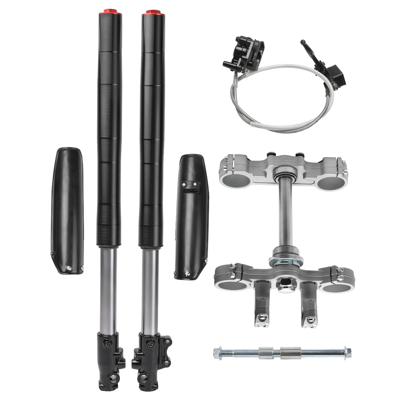 27 1/2" Upside Down Front Forks + 45mm 48mm Triple Tree Clamp 170mm ...