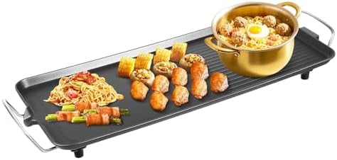27'' 1500W Electric Griddle Teppanyaki Grill Hob Nonstick Large Griddle ...