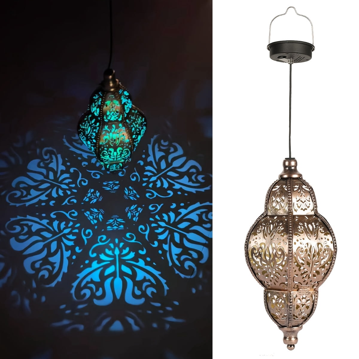 27.17 Inch Outdoor Hanging Lantern - Metal Light Fixture Ideal for ...