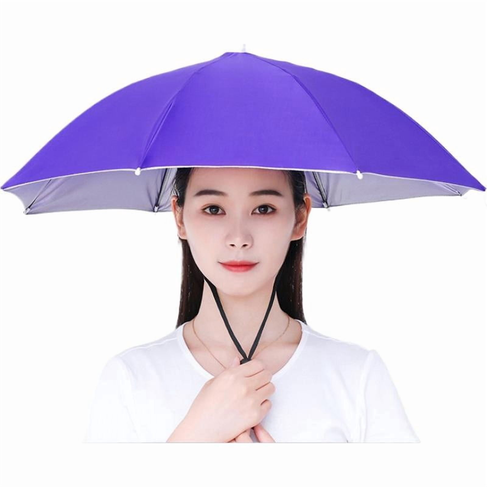 27.19 Inch Large Head Mount Umbrella Hat, Colorful Rainbow Sun ...