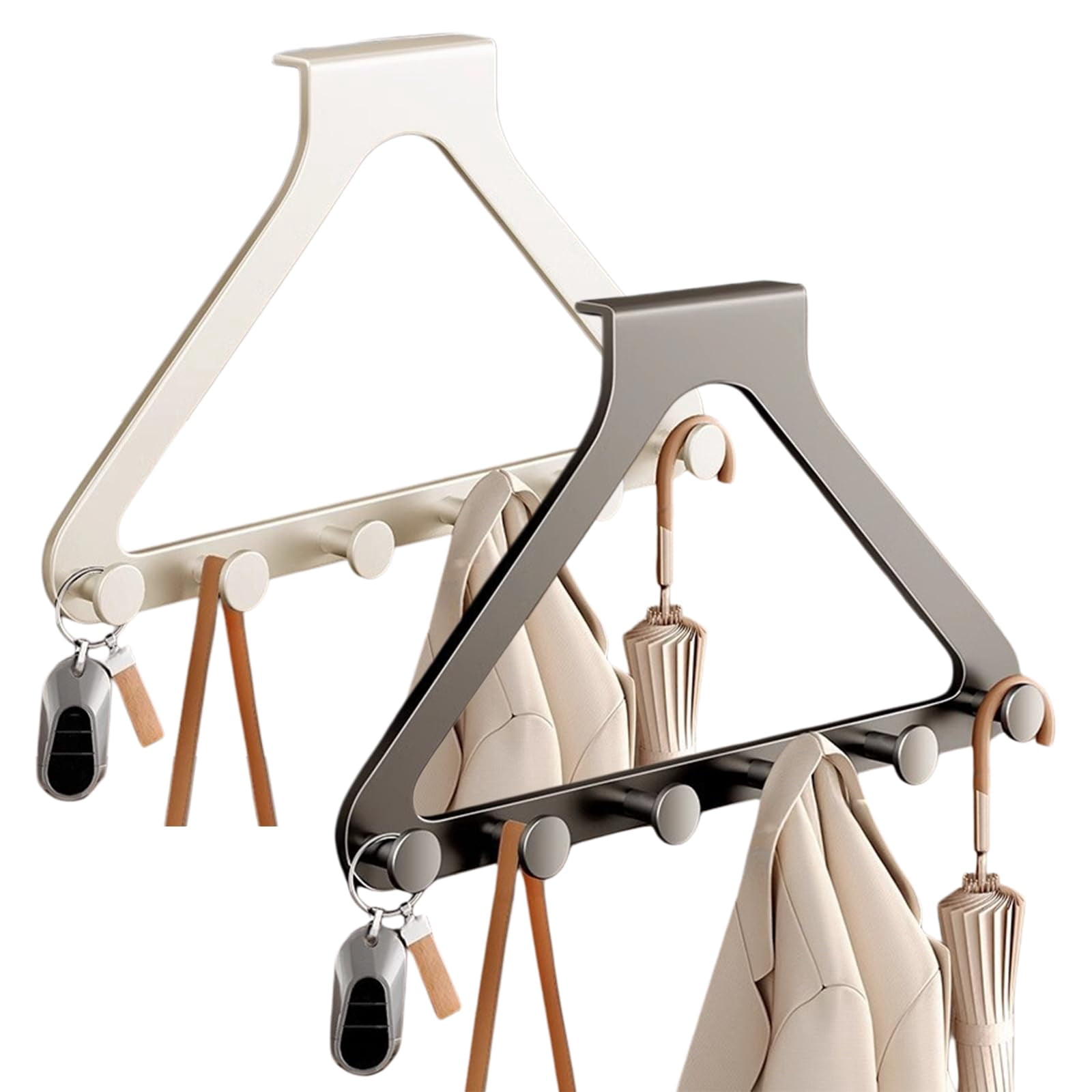 27/22Cm Over-the-Door Hanger Rack, 6 Rounded Hooks for Bedroom ...