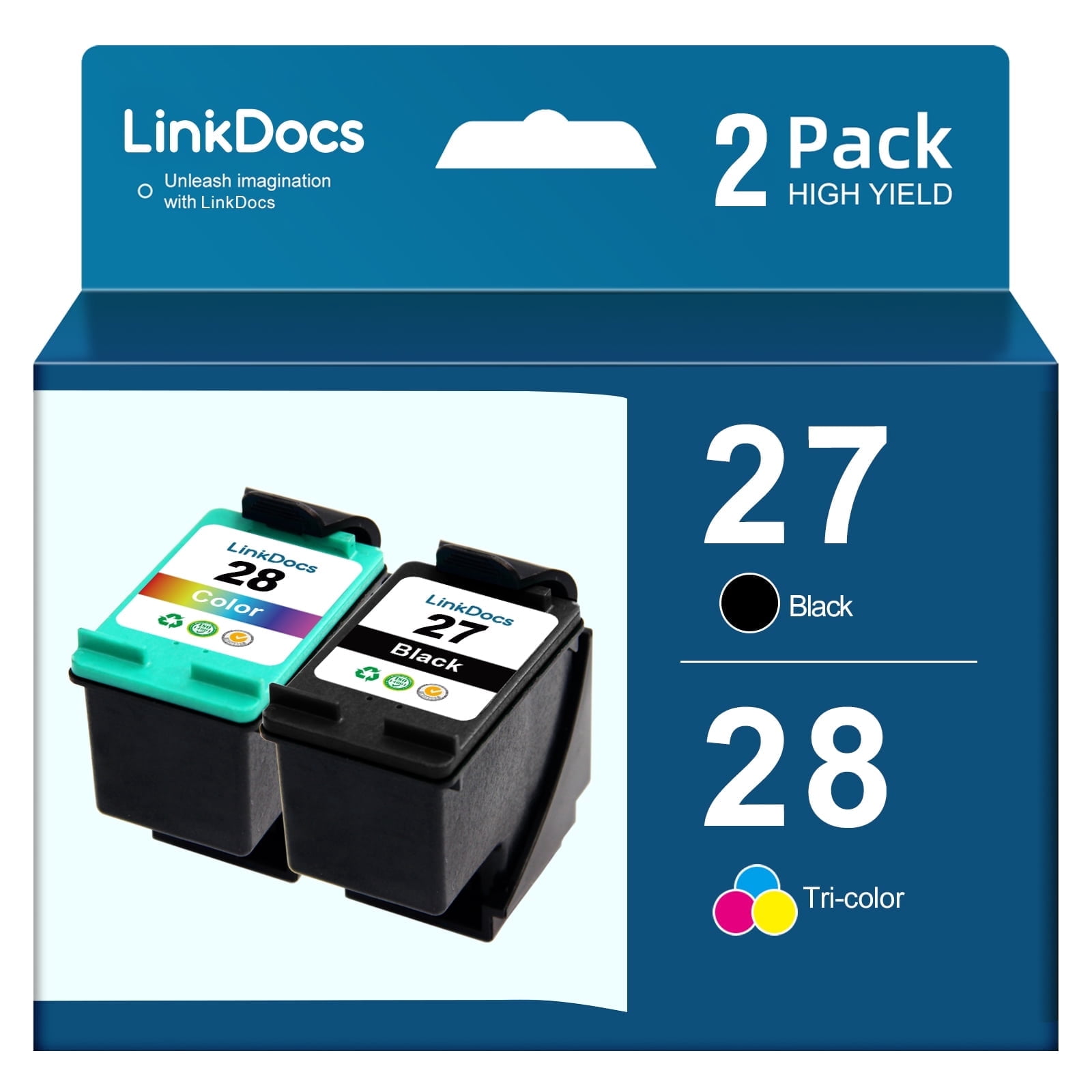 27 28 C8727A C8728A High Yield Ink Cartridge Compatible for 27 C8727 28 ...