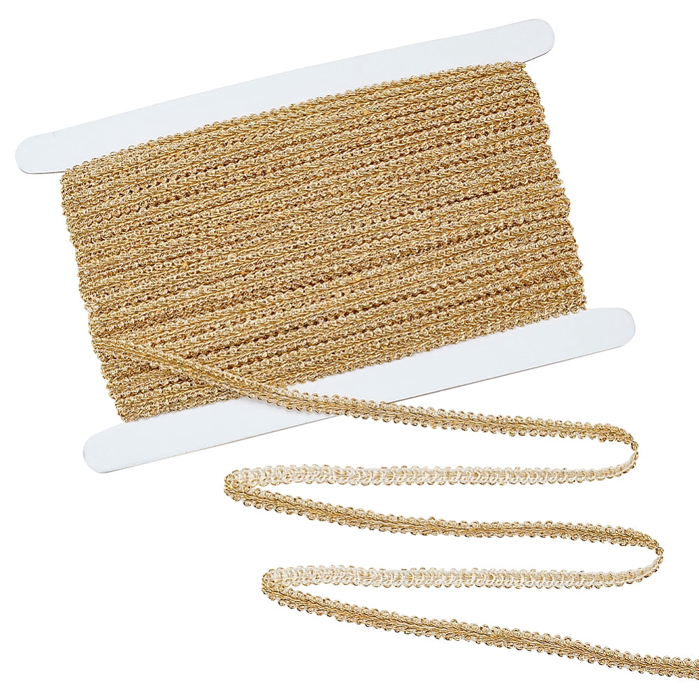 27.3 Yard Metallic Braid Lace Trim Golden Centipede Lace Ribbon 8mm ...