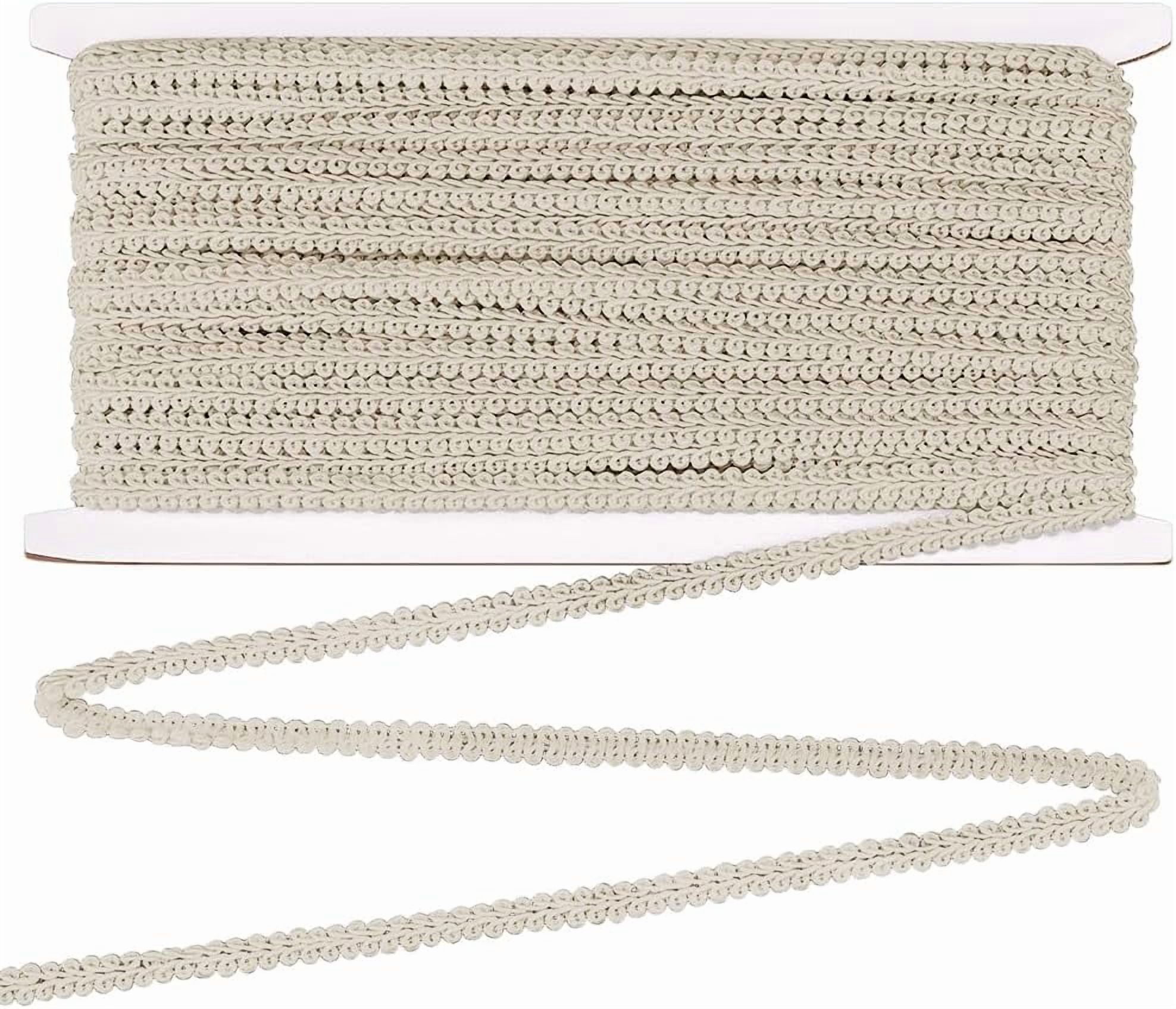 27.3 Yards Polyester Woven Braid Trim 1/4 inch Beige Gimp Braid Trim ...