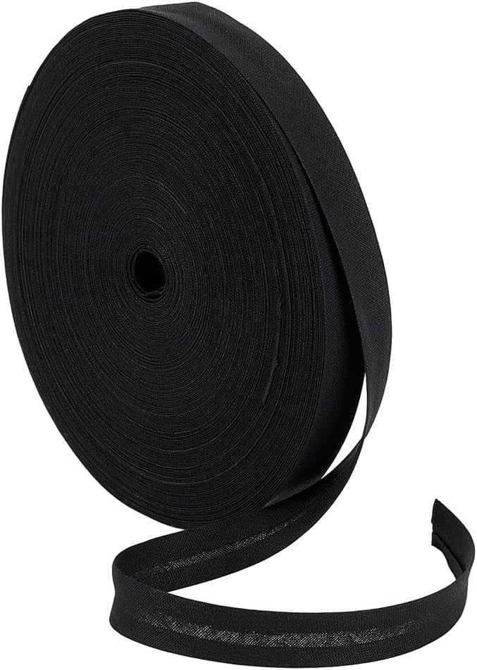 27.34 Yards Cotton Double Fold Bias Tape 1/2 Inch Black Bias Binding ...