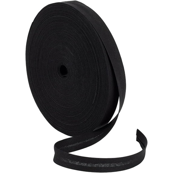 27.34 Yards Cotton Double Fold Bias Tape 1/2 Inch Black Bias Binding ...