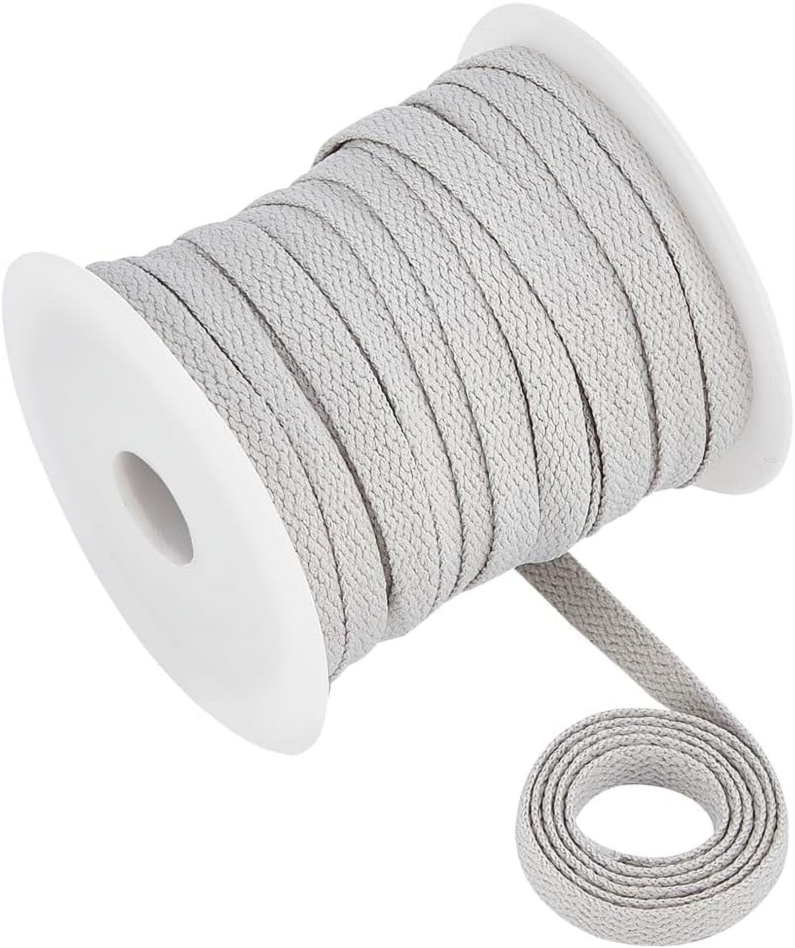 27.34 Yards Flat Drawstring Rope Replacement 1/4 inch(8mm) Wide Light ...