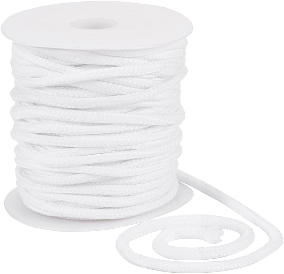 27.34 Yards White Drawstring Replacement Rope 6mm Polycotton Soft ...