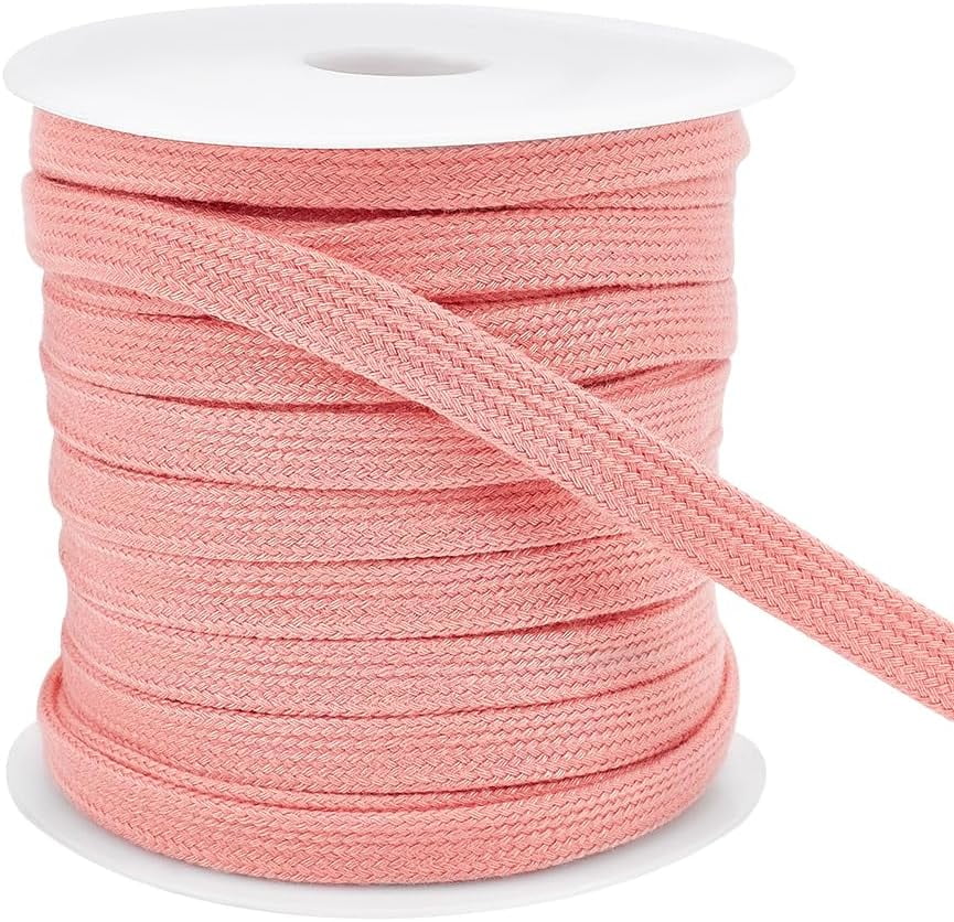 27.34Yards Flat Replacement Cotton Cords 10mm Wide Flat Drawstring Cord ...