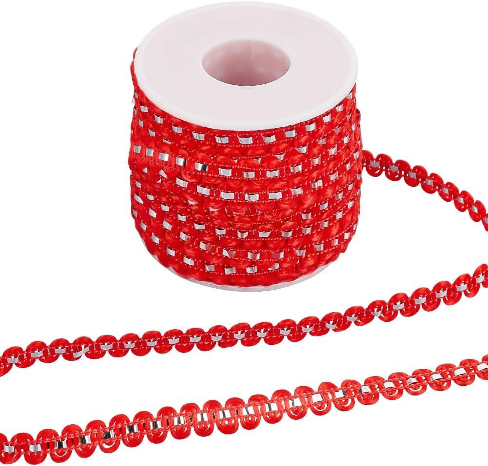 27.3Yds RIC Rac Trim Ribbon 0.3" Wave Bending Fringe Trimmings Metallic ...