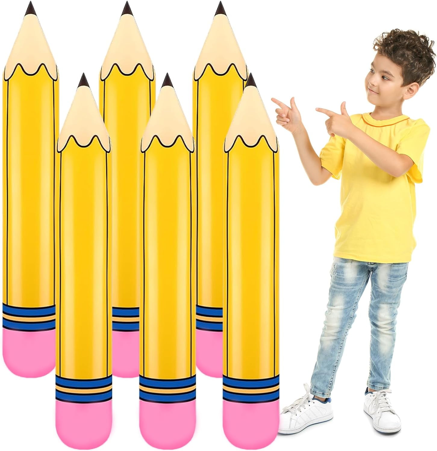 27/44 Inch Giant Inflatable Pencils Balloon Back to School Dimensional ...