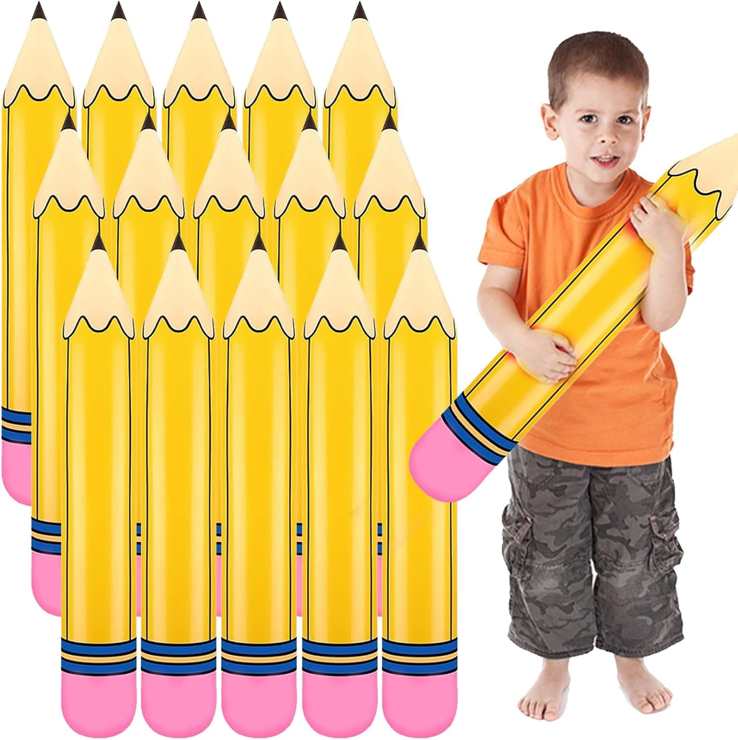27/44 Inch Giant Inflatable Pencils Balloon Back to School Dimensional ...