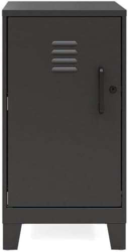 27.5" H 2 Shelf Mini Metal Storage Locker Cabinet in Black - Walmart.com