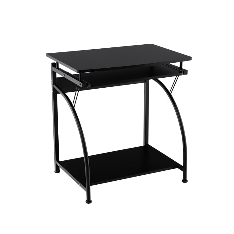 27.5 Inch Laptop Table Computer Desk for Small Spaces with Pull-out ...