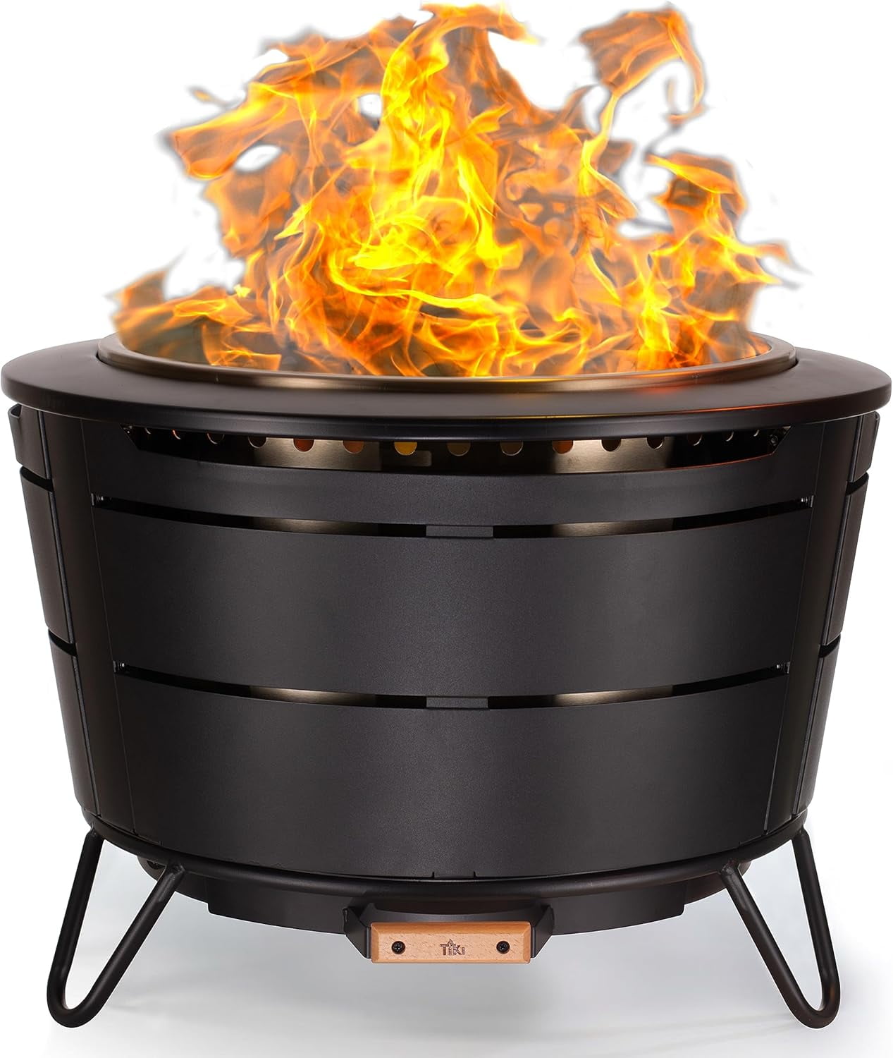 27.5-Inch Smokeless Reunion Fire Pit, Large Outdoor Fire Pit for ...