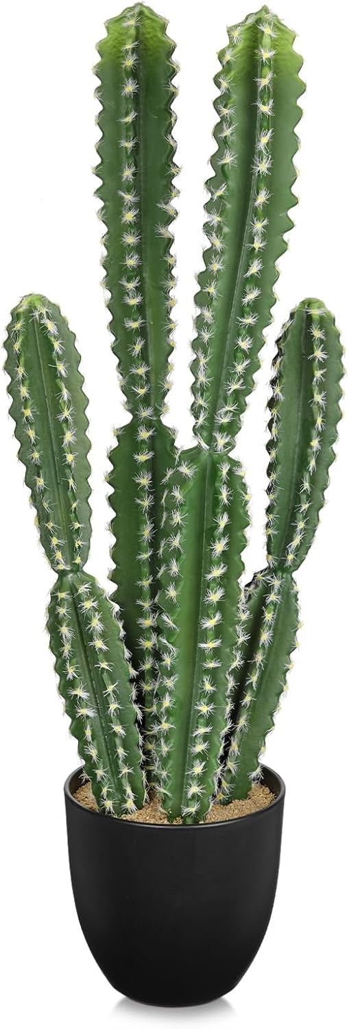 27.5 Inch Tall Fake Cactus Plant Large Artificial Cactus Tree ...