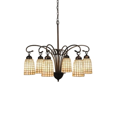 26 Inch Wide bungalow white alabaster swirl 4 lt Chandelier - Walmart.com