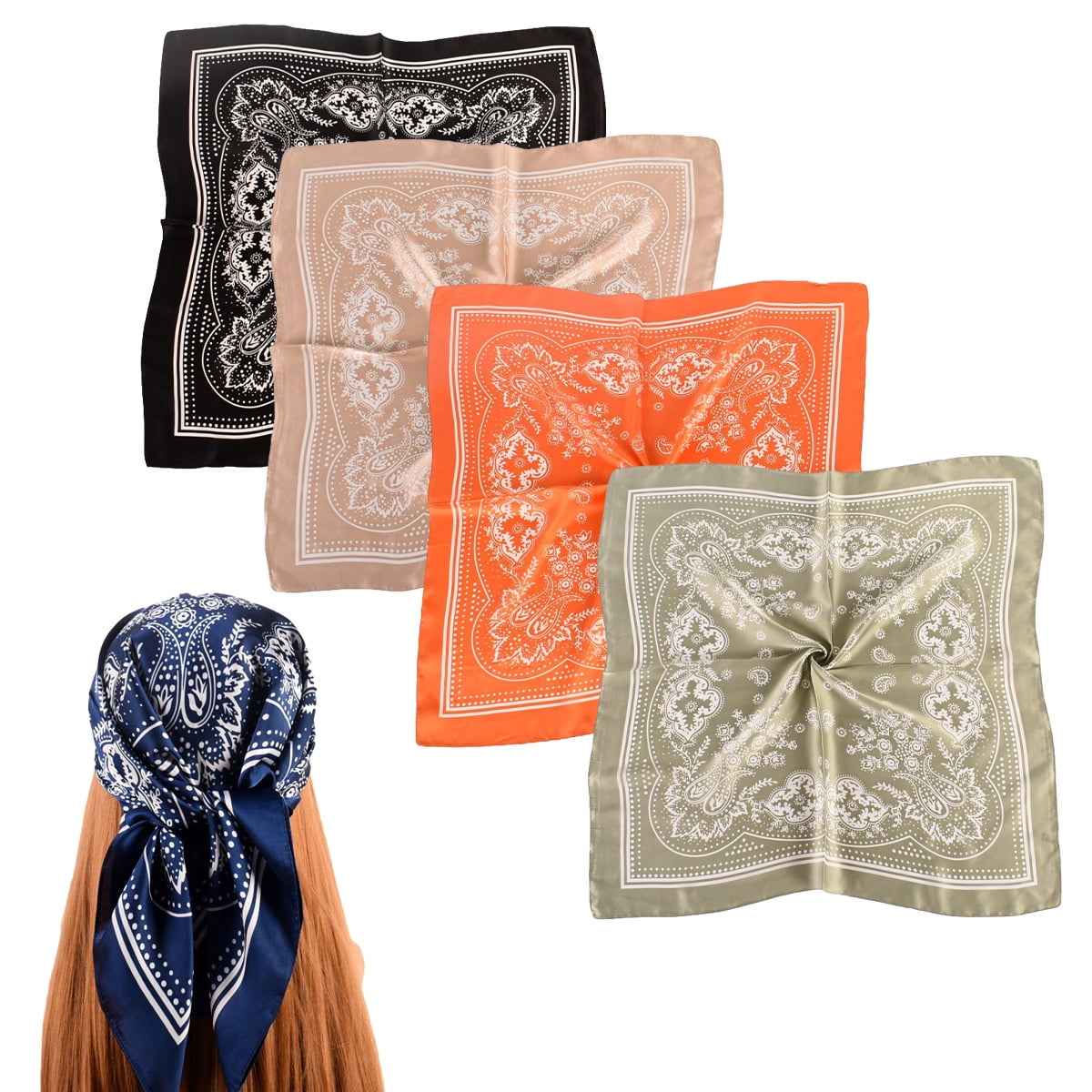 Multi-functional Head Scarf Satin Head Scarf For Women | 27.5 Large ...