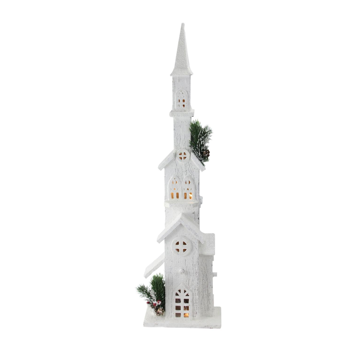 Church Steeple In Snow