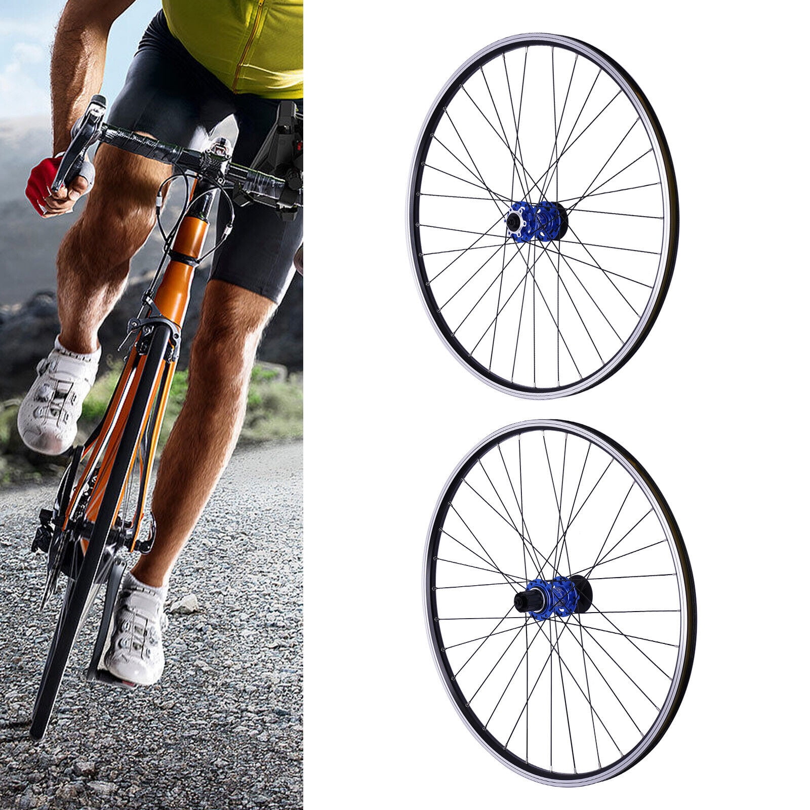 27.5" Wheel Set 32 Spoke Mountain Bike Aluminum Alloy Rim Disc Brake ...