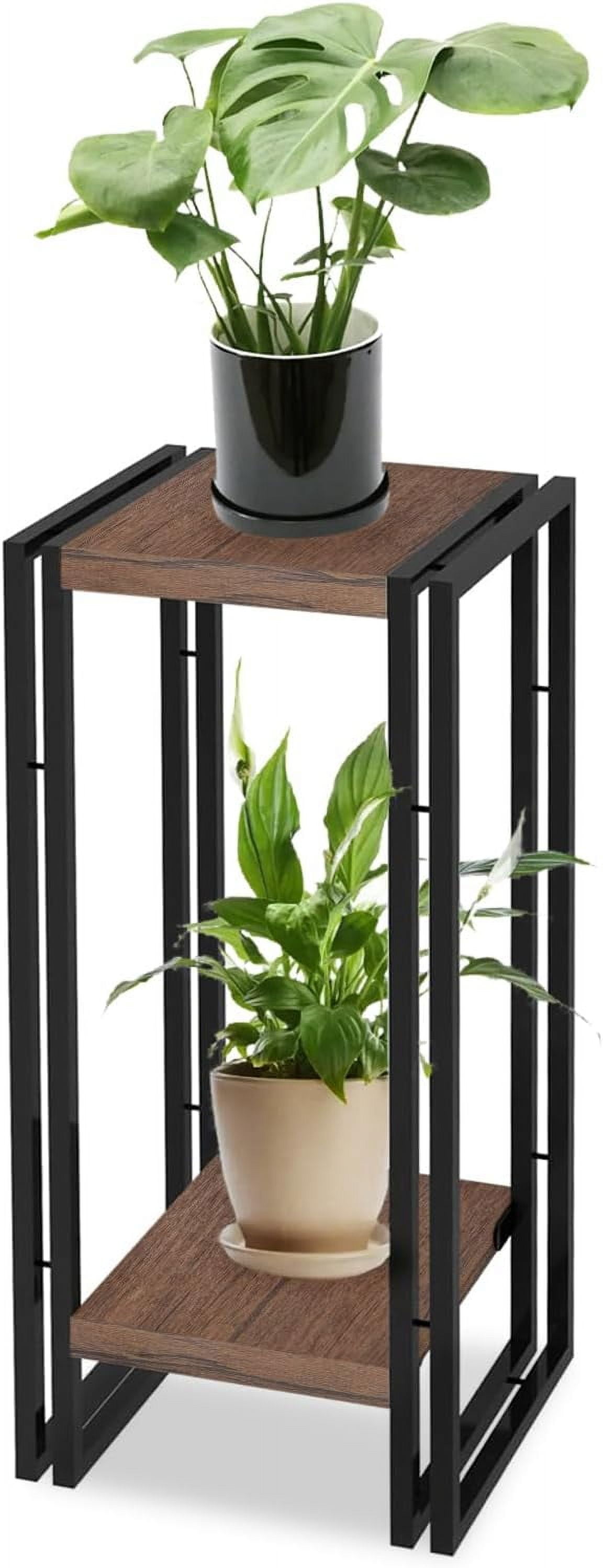27.5 inch Tall Plant Stand Table, 2 Tier Plant Shelves Indoor Flower ...