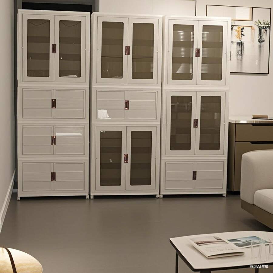 27.56 Inch Folding Box Easy To Install Wardrobe Hanging Storage Cabinet ...