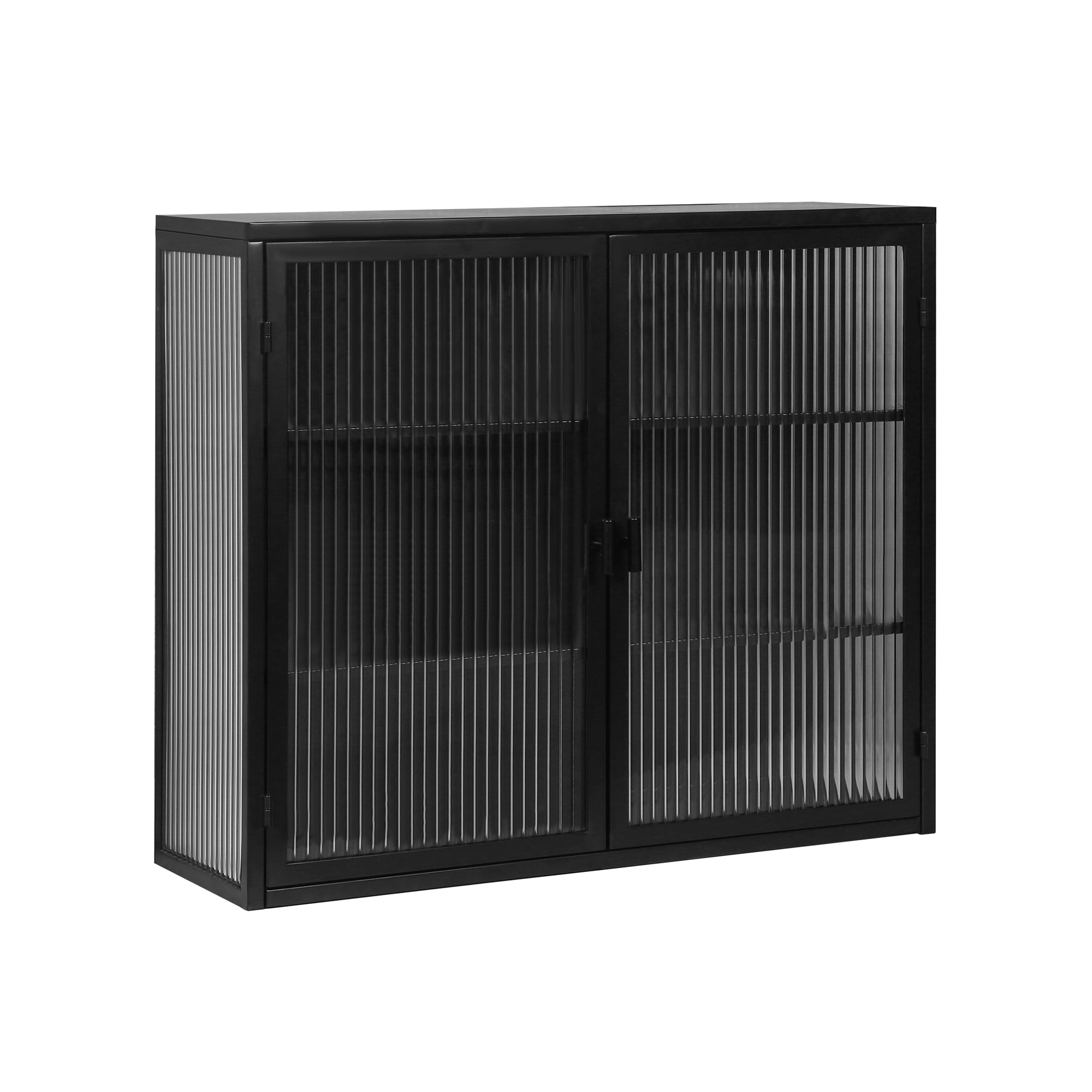 27.56"Modern Wall Cabinet with Glass Doors, Bathroom Cabinet with ...