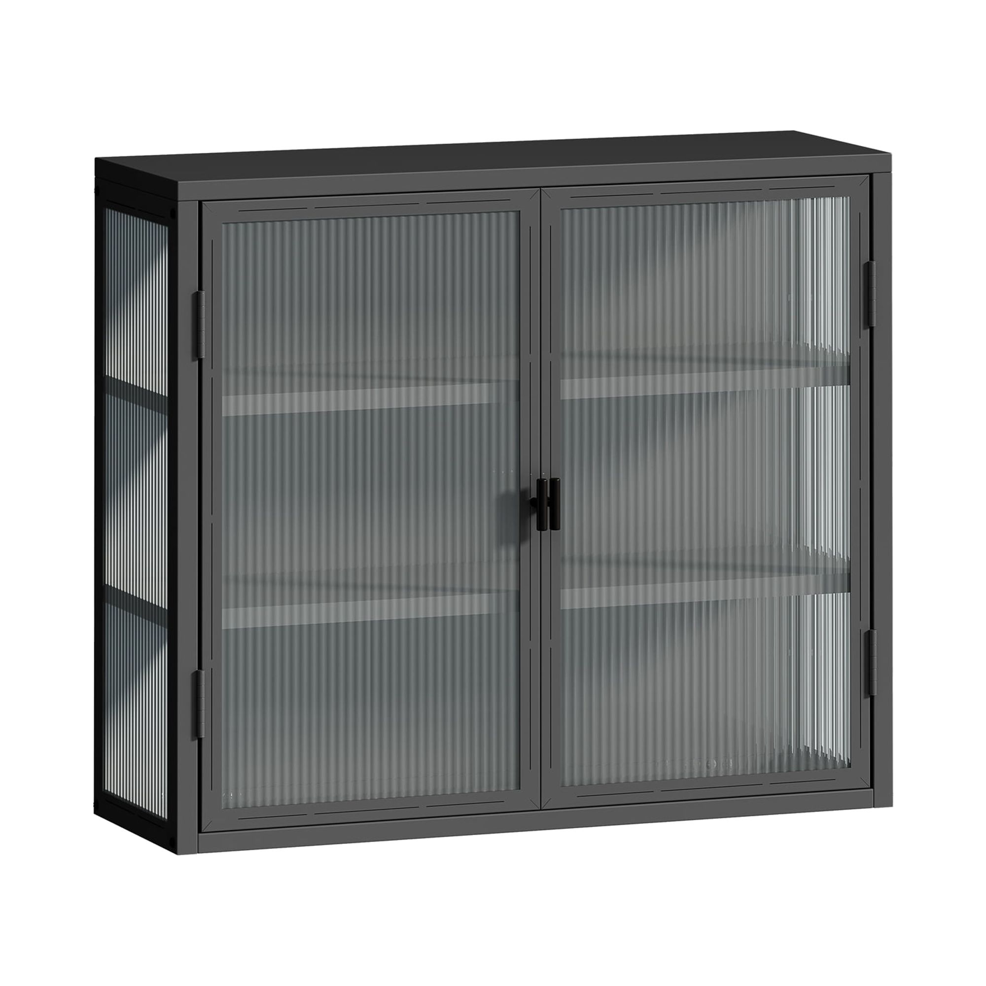 27.56"Modern Wall Cabinet with Glass Doors, Bathroom Cabinet with ...