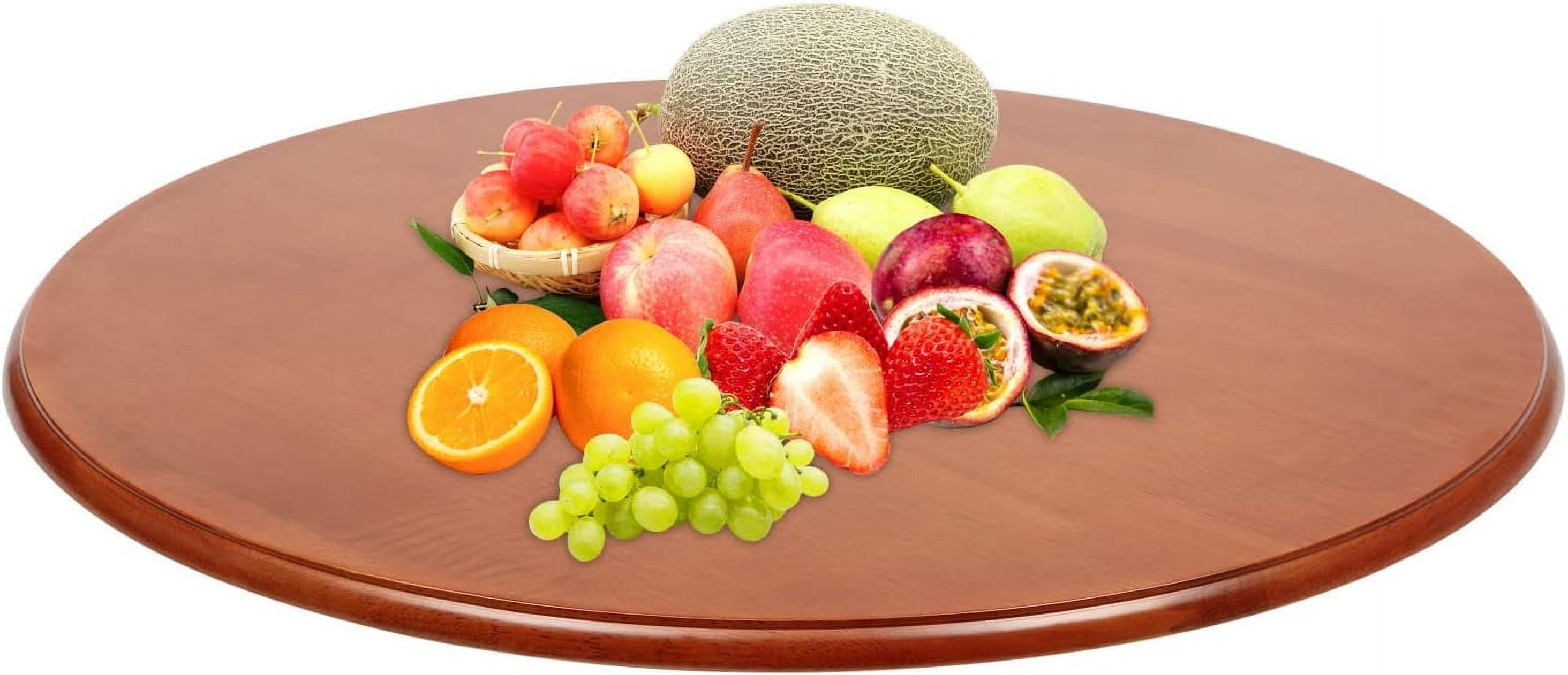 27.56inch Extra Large Rotating Storage Tray, 360° Rotation Wooden Disc ...