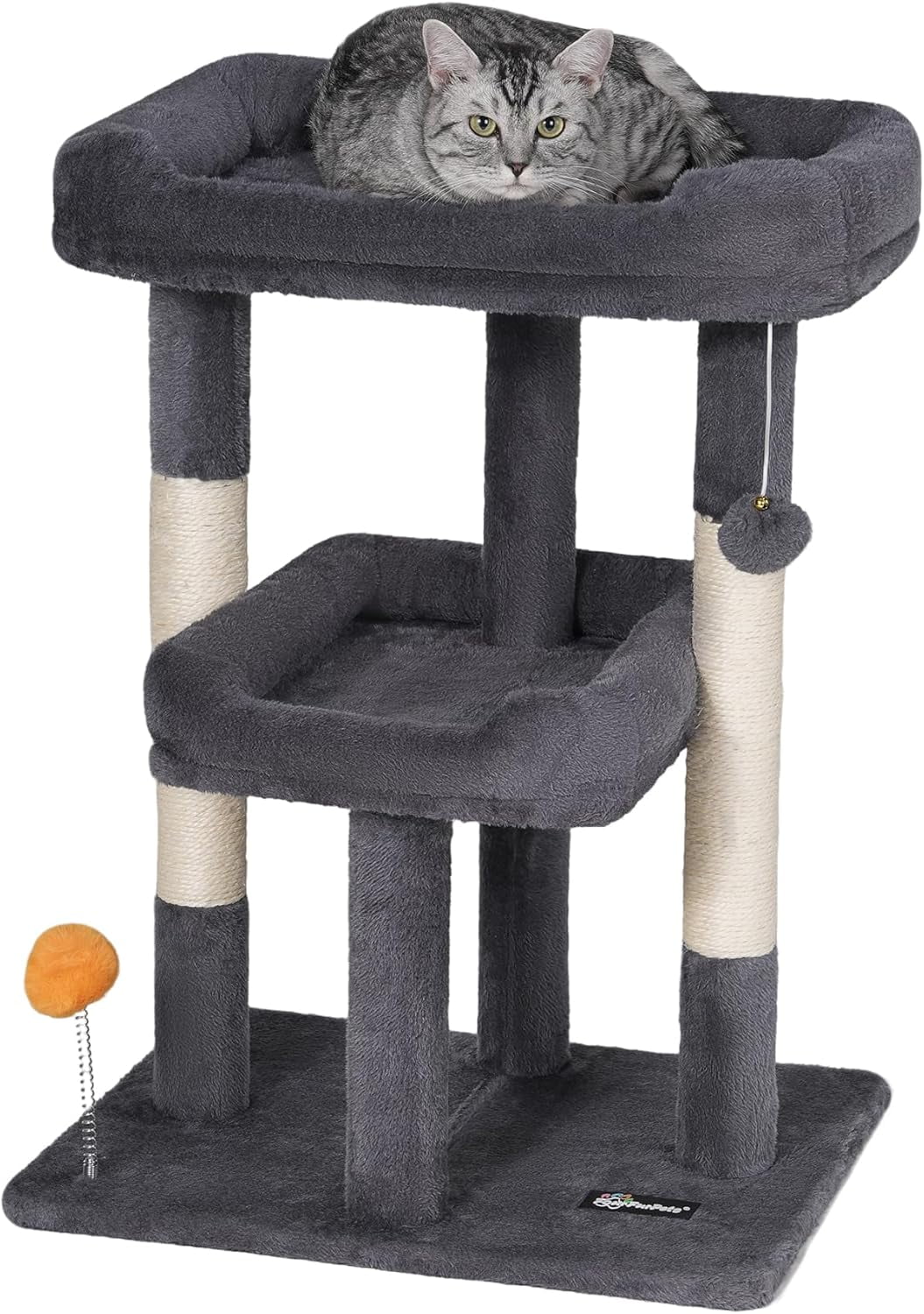27.6-Inch Cat Tree, Cat Tower for Indoor Cats, Cat Condo for Large Cats ...