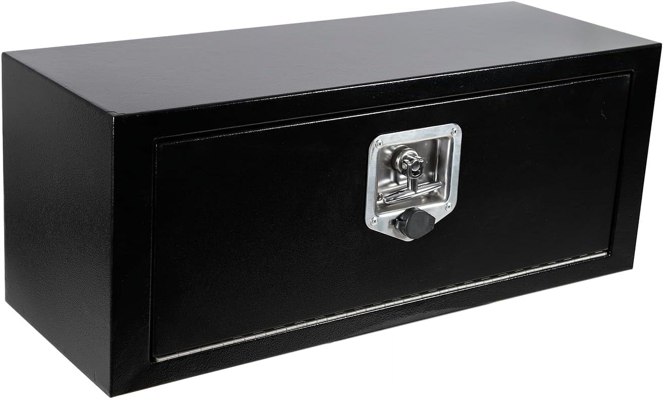 27.75"X10.5"X10" Underbody Truck Box Black Heavy Duty Steel Trailer Box ...