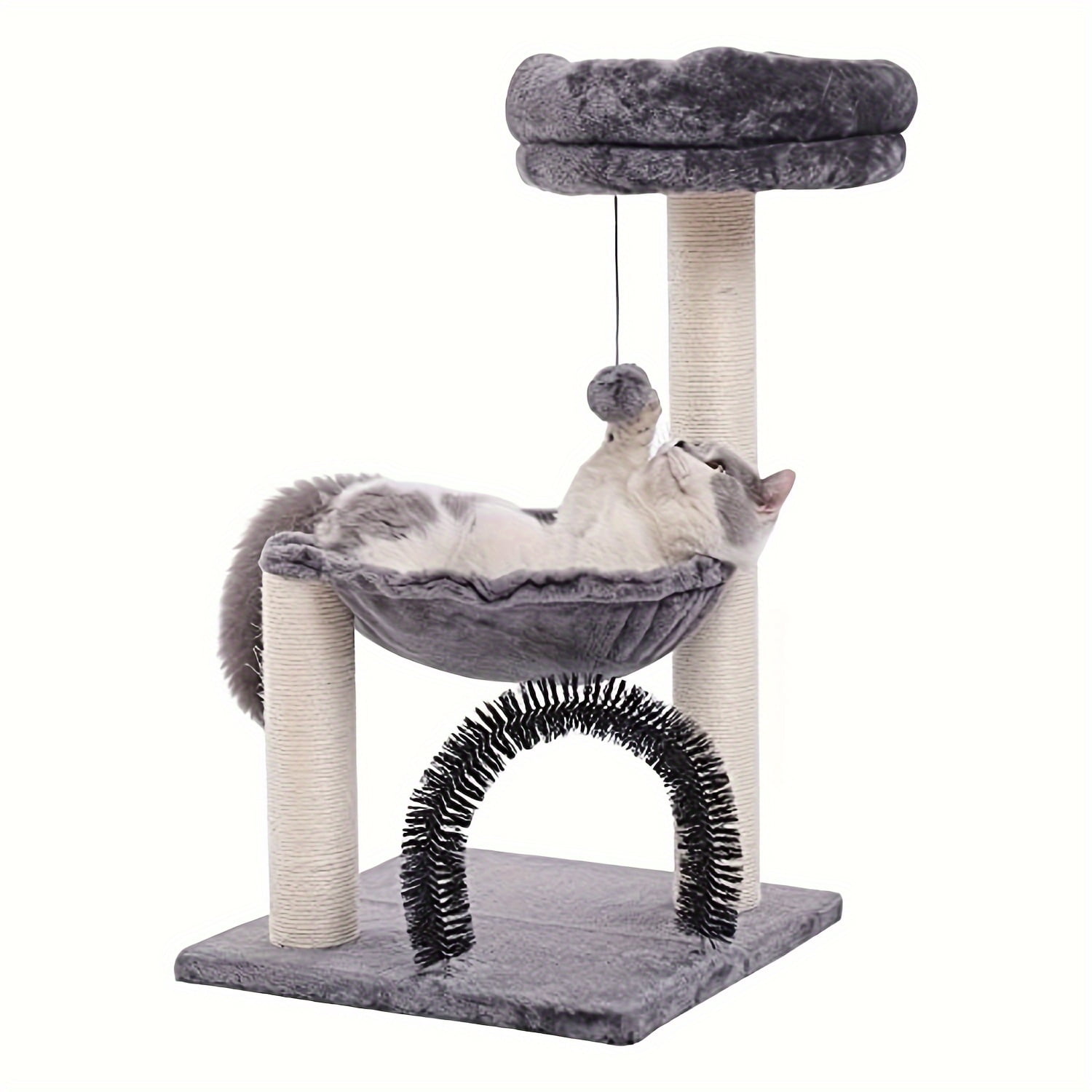 27.8" Multi-Level Cat Tree Tower for Indoor Cats & Kittens - Creamy ...