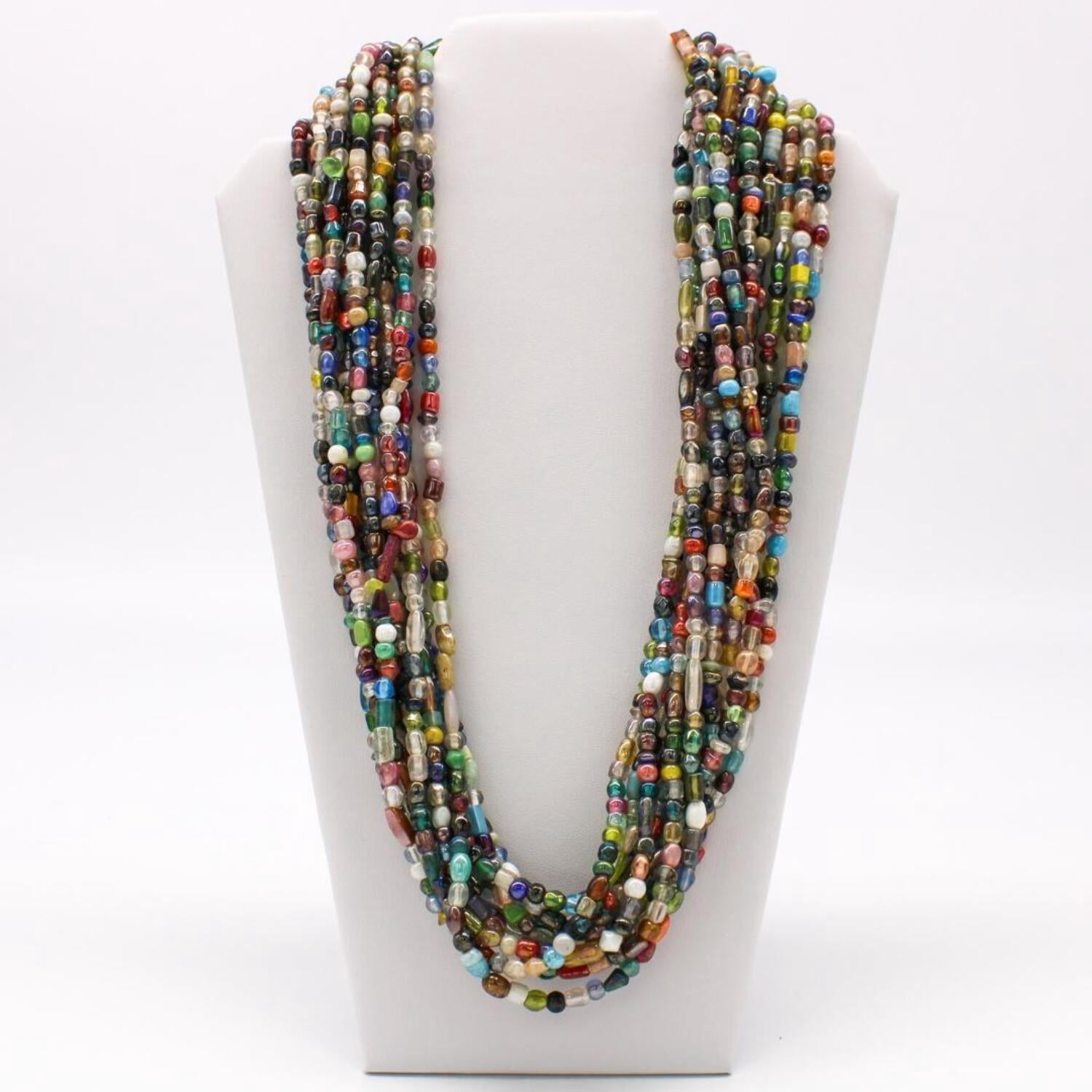 27" Assorted Glass Bead Necklace (Dozen)- 12 Necklaces/ 1 Dozen ...