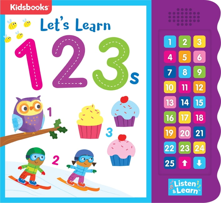 27-Button Sound Book Let's Learn 123s, (Board Book) - Walmart.com